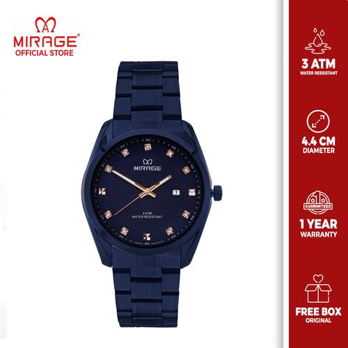Promo Mirage Jam Tangan Pria Terbaru Analog Biru Navy Blue 8791 M ...