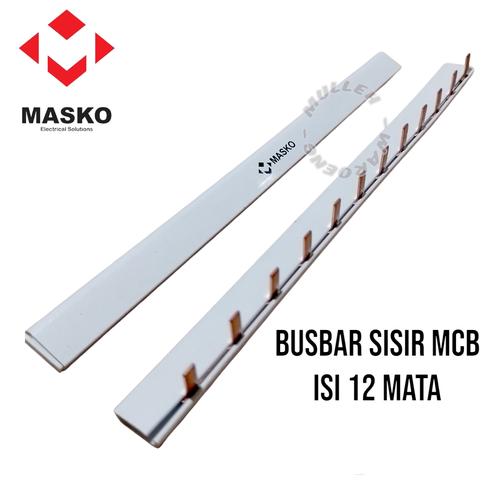 Jual SISIR BUSBAR ARDE MCB 1 PHASE ISI 12 MATA PERBATANG MERK MASKO ...
