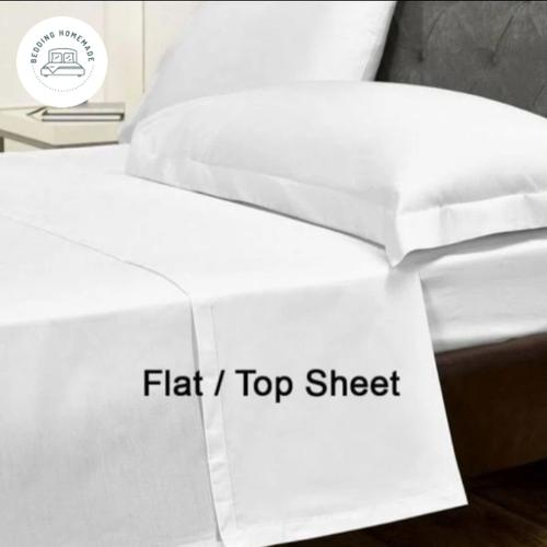 Jual FLAT SHEET | SPREI HOTEL POLOS PUTIH KATUN MICROFIBER | TANPA ...