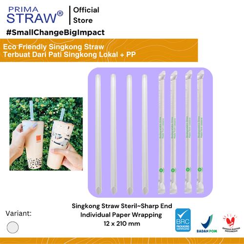 Jual Bubble Singkong Straw Steril - Cassava Straw 12 x 210 mm - Sedotan ...