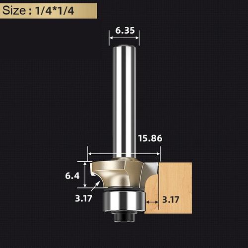 Jual Mata router trimmer profil R3 Round Flush Trim kayu HPL Laminate 3 ...