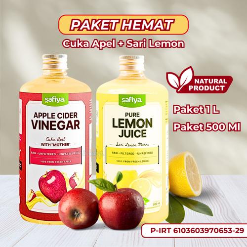 Jual [PAKET 2 In 1] CUKA APEL SARI LEMON SAFIYA - Original 100% Cuka ...