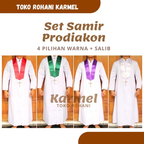Jual SET SAMIR PRODIAKON 4 WARNA + SALIB / KAIN SAMIR PRDIAKON LENGKAP ...
