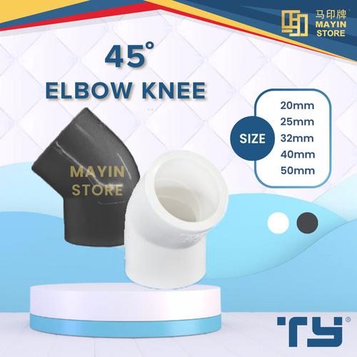 Jual TY 45 Deg Elbow Knee Keni Pipe Pipa U PVC by 3 Pawns - Putih, 32 ...
