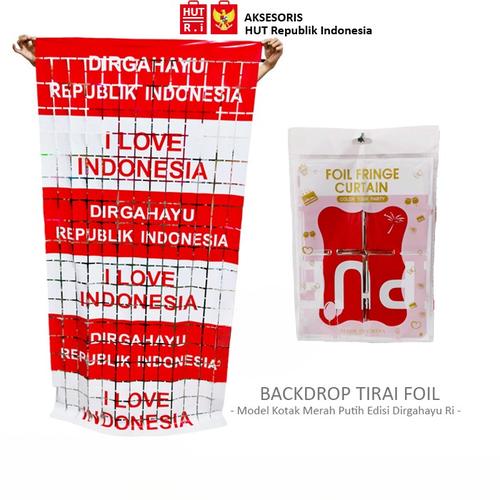 Jual Tirai Foil Merah Putih Rumbai Dirgahayu HUT RI 17 Agustus ...