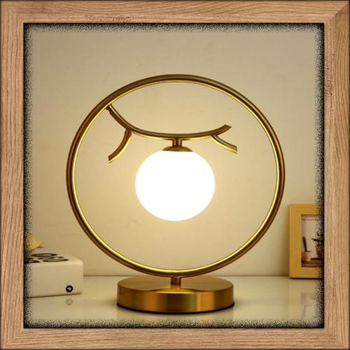 Jual lampu hias premium meja baca belajar kerja nakas kaca cermin rias bola kaca putih susu ...