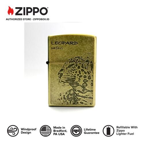 Jual ZA-1-37a Zippo LEOPARD SAFARI ( GOLD ) - Jakarta Barat - Zippo Box ...