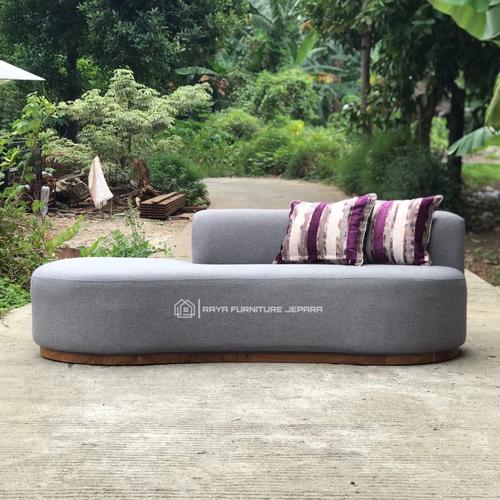 Jual SOFA BENCH MINIMALIS MODERN | BANGKU SOFA LENGKUNG KAYU JATI - Kab ...