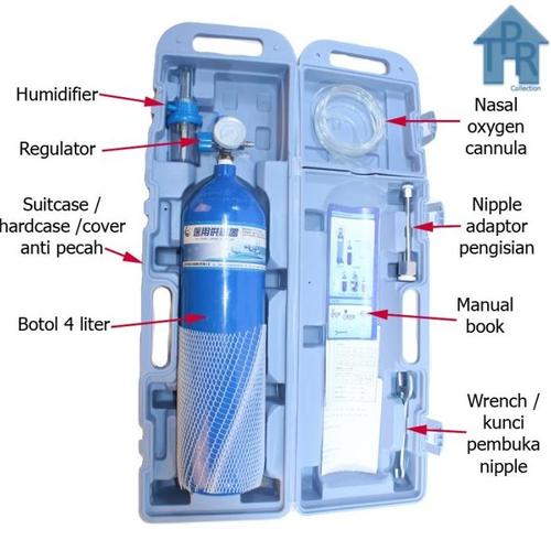 Jual Alat Pernafasan Tabung Oksigen Komplit Portabel / Medical Oxygen ...