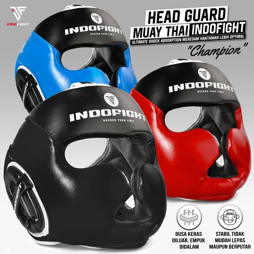 Jual Head Guard Boxing Indofight Helm Tinju Pelindung Kepala Muaythai ...