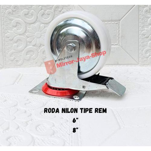 Jual Roda Nylon 6" 8" Roda Nilon 6 inci 8 inci Tipe REM Roda Etalase ...