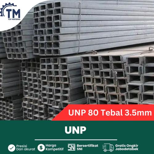 Jual Besi UNP 80 tebal 3.5mm Panjang 6 Meter Non SNI Sertifikat - Harga ...