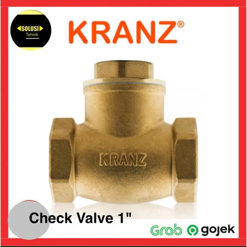 Jual Kranz Check Valve 1 inch Bahan Kuningan Asli Klep Tabok 1 inch ...