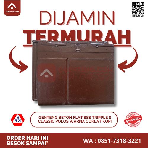 Jual Genteng Beton Flat Triple S SSS Classic Polos Warna Coklat Kopi ...