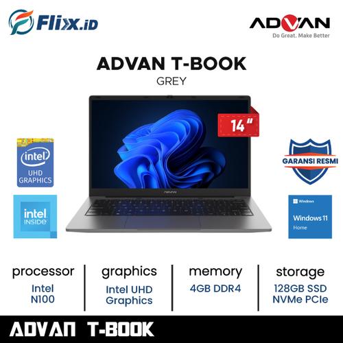 Promo ADVAN Laptop T-BOOK Intel N100 4GB 128GB Win11Home 14" - 4GB ...