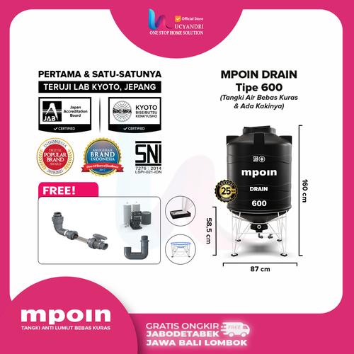 Promo Toren Air 600 L Mpoin 600 Drain Tangki Air Mpoin Plus 600 L ...