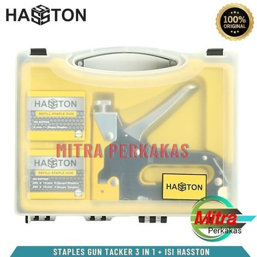 Jual Staple Gun 3 in 1 Plus Mata Hasston Staples Tembak Jok Figura Kayu Hekter - Kab. Bekasi ...