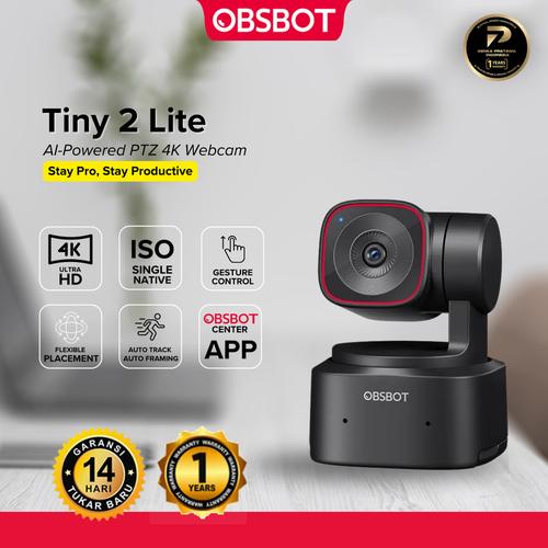 Promo OBSBOT Tiny 2 AI-Powered PTZ 4K Webcam - Tiny 2 Lite Cicil 0% 3x ...