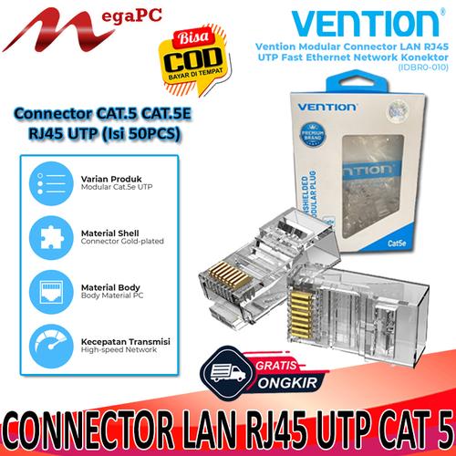 Jual Vention IDB Konektor RJ45 Cat.5e UTP Modular Ethernet Network Plug ...