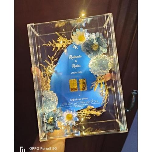 Jual 1 hari jadi mahar transparan mahar akrilik sliding bisa request ...