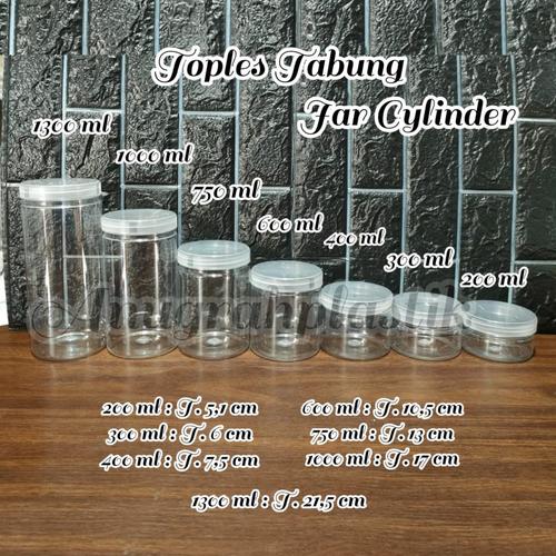 Jual Toples Tabung JAR CYLINDER Bening / Toples Tabung Bening Per Biji ...