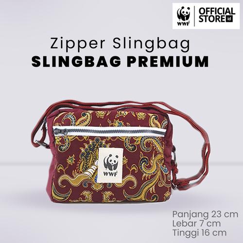 Jual WWF Official Store Tas Selempang Zipper Sling Bag Wanita Premium ...