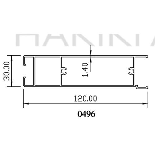 Jual Aluminium Hakiki Urat Kayu Stoper/Skoneng 0496 Aluminium Batangan ...