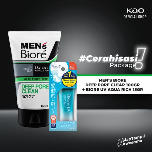 Promo Men's Biore Deep Pore Clean 100gr + Biore UV Aqua Rich 15gr - Kab. Bekasi - KAO Indonesia ...