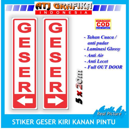 Promo Stiker new geser kanan kiri sticker petunjuk buka tutup pintu ...