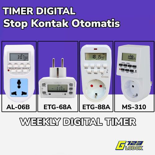 Jual Stop Kontak Timer Saklar Colokan Otomatis Listrik Weekly Digital ...