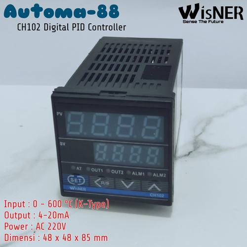 Jual Wisner CH102 AC 220V Digital PID Temperature Controller Indicator input Type K 0-600 °C 2 ...