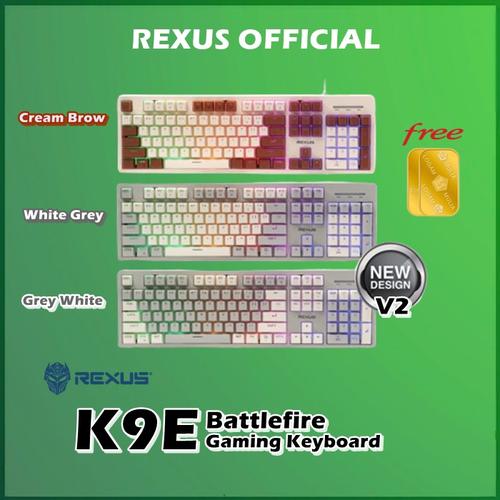 Promo Rexus K9E V2 Battlefire Gaming Keyboard K9 E - White-Grey ...
