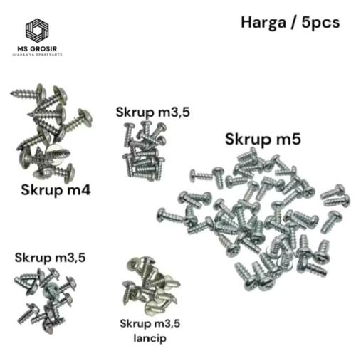 Jual BAUT SKRUP M3 M4 M5 BAUT UNIVERSAL ORIGINAL - 5pca M4 lancip - Kab ...