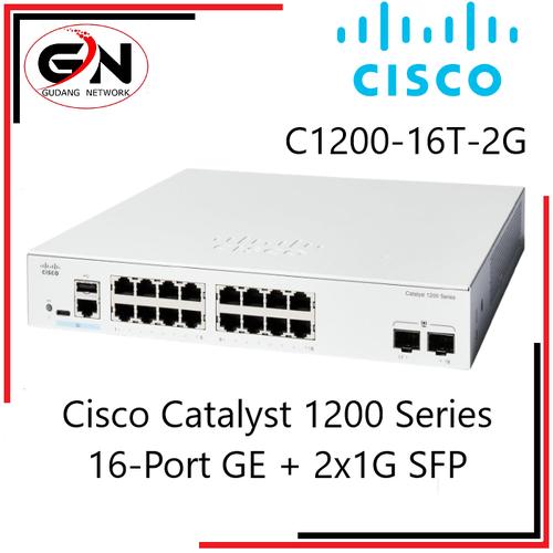 Jual Cisco Catalyst 1200 Series C1200-16T-2G Smart Switch 16-Port ...