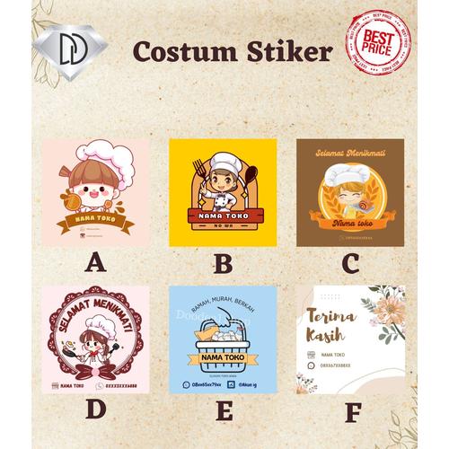 Jual Stiker costum terimakasih, stiker costum dengan nama usaha sendiri ...
