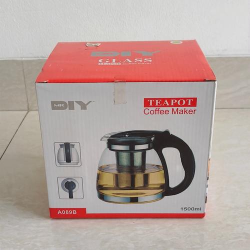 Jual TEAPOT MR DIY GLASS COFFE MAKER TEA MAKER TEKO TEH dengan saringan ...