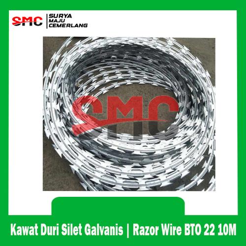 Jual Kawat Duri Silet Galvanis | Razor Wire BTO 22 10M - Jakarta Barat ...