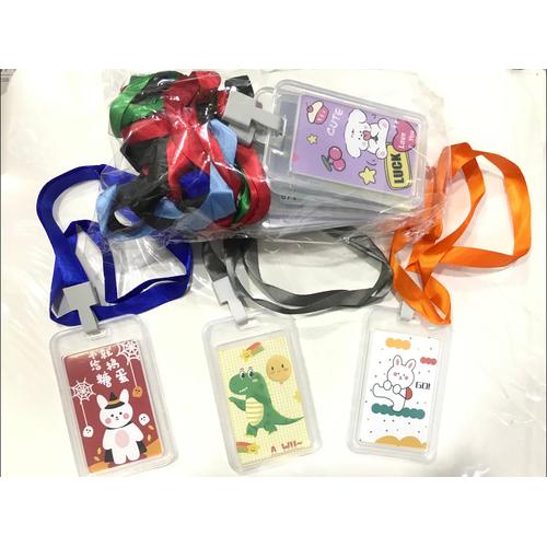 Promo NAME TAG/ID CARD/HOLDER POLOS TRANSPARANT 2 SISI/GANTUNGAN KARTU ...