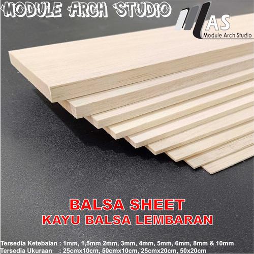 Jual Balsa Sheet Lebar 10cm - Kayu Balsa Lembaran - 1mm, 25cm - Kota ...