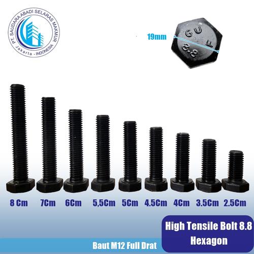 Jual Baut Mur Baja HTB 8.8 Full Drat M12 - M12 x 35 - Jakarta Barat - Surya Abadi Steel | Tokopedia
