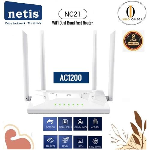 Jual NETIS NC21 AC1200 Wireless Dual Band Router NC 21 NC-21 NC21 ...