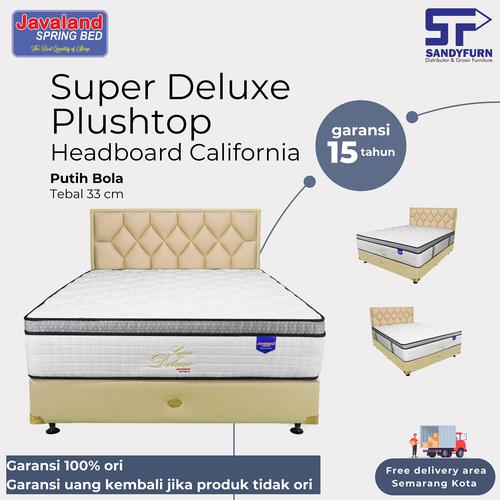 Promo JAVALAND SPRING BED SUPER DELUXE PLUSHTOP PUTIH BOLA (Spring Bed ...