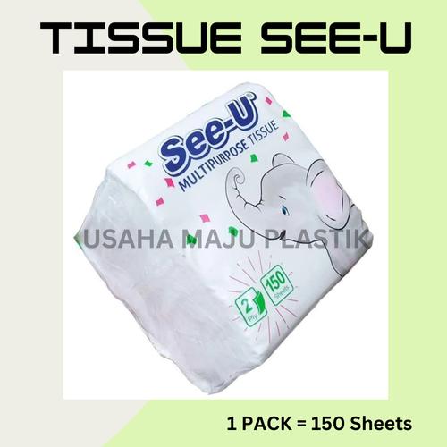 Jual Tissue See-U GAJAH Tisu Pop Up Tisu Kotak Meja Makan 150s TEBAL ...