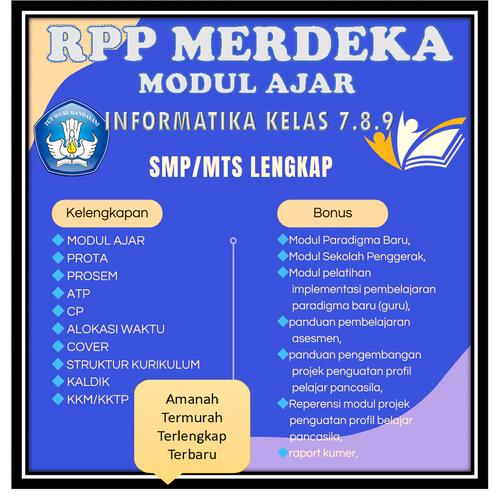Jual MODUL AJAR INFORMATIKA KELAS 7.8.9 SMP/MTs KURIKULUM MERDEKA ...