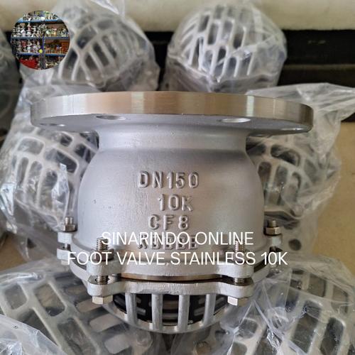 Jual FOOT KLEP VALVE 6" INCH DN 150 10K FLANGE STAINLESS SS 304 ...