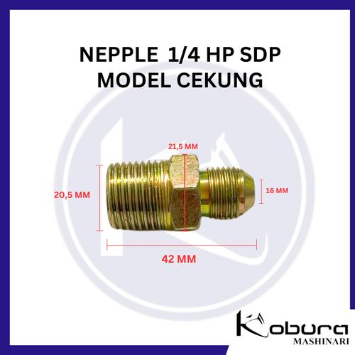 Jual Discharge Pipe Nepple Kompressor Angin 1/4 HP SDP Model Cekung ...