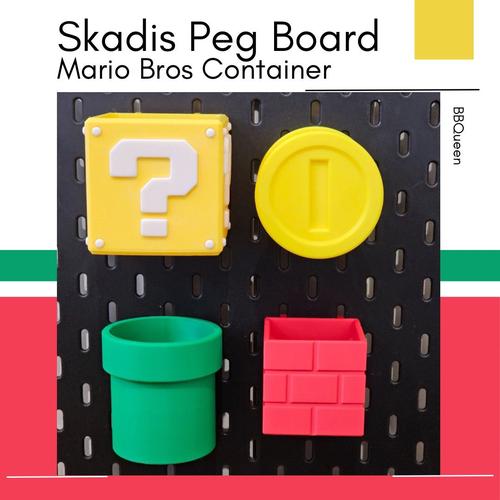 Jual Skadis Peg Board Mario Bros Container ATK Holder For Ikea Skadis ...