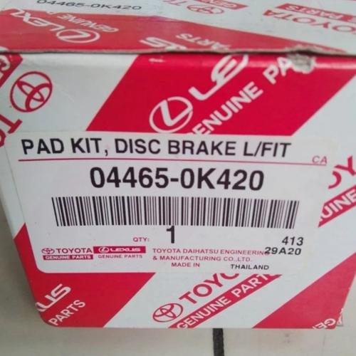 Jual Kampas rem depan Toyota Hilux Revo 2000cc-2500cc -3000cc 04465-0K420 - Jakarta Utara ...