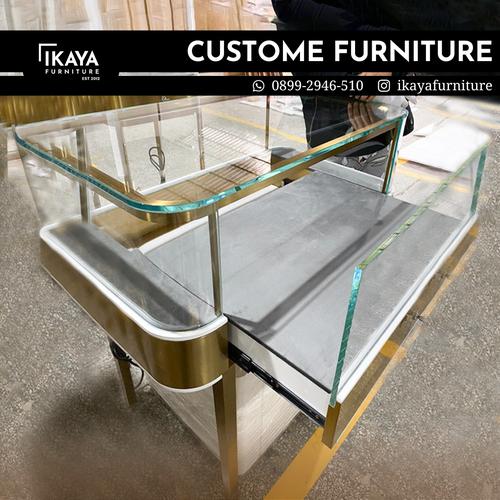 Jual Meja display stainless kaca / Custome meja jualan kaca / Meja ...