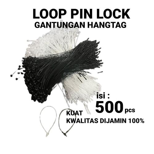 Jual loop pins / lock pins / tali hangtag / tali label isi 500 - Putih ...